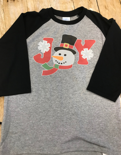 Custom Holiday Raglan Shirts at Sew Cute by Katie